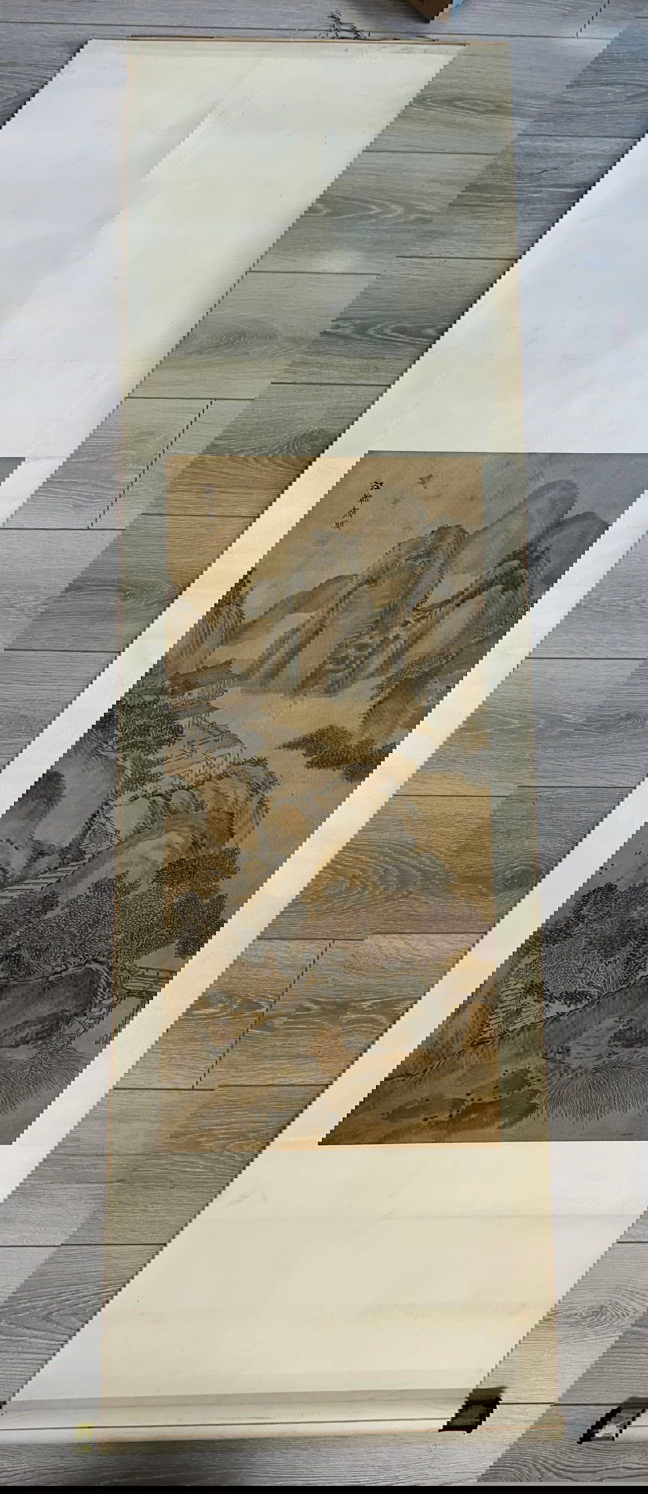 Ming/qing Or Earlier Jiang Du Yan Shun Marked Silk Landscape Hanging ...