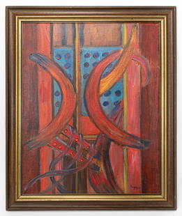 Fernando De Szyszlo Peruvian (oil On Canvas Painting) Style Of