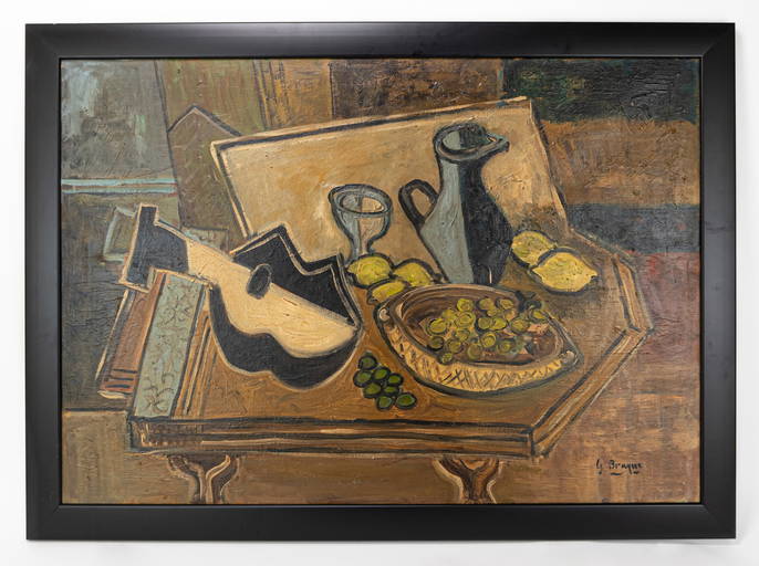 Georges Braque French (oil On Canvas Painting) Style Of