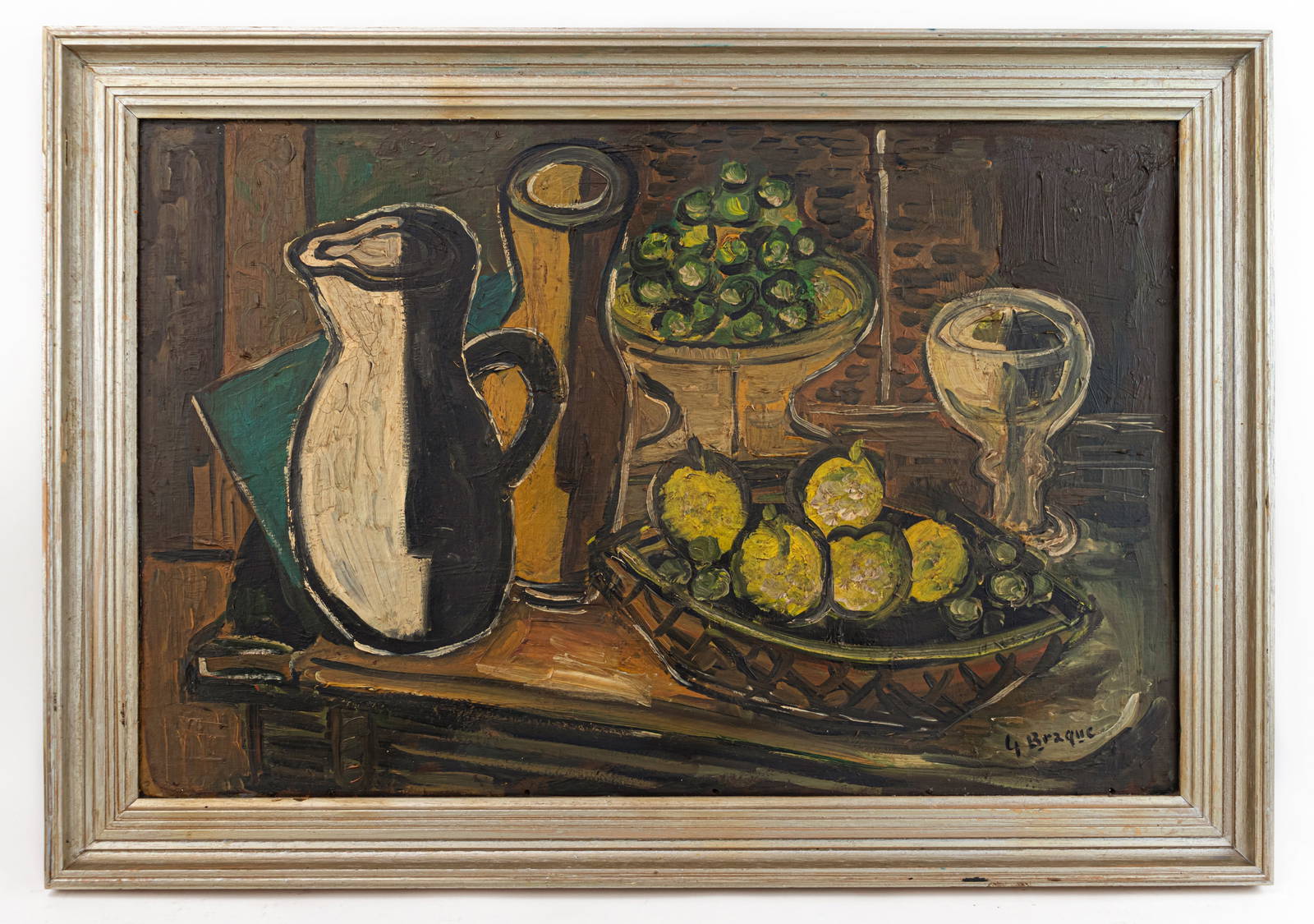 Georges Braque French (oil On Canvas Painting) In Style Of Auction