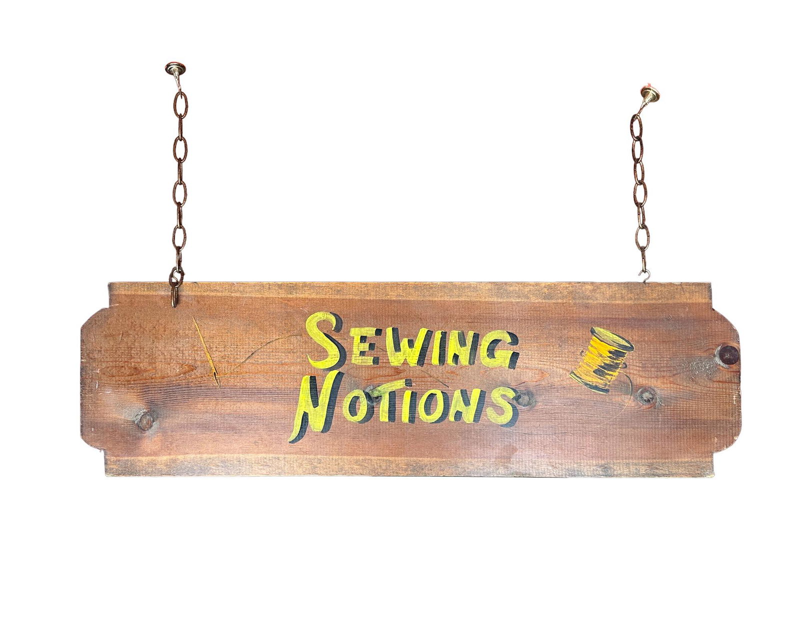Vintage Wooden Hand Painted Sewing Notions Sign (#0186) on Jan 07, 2023 ...