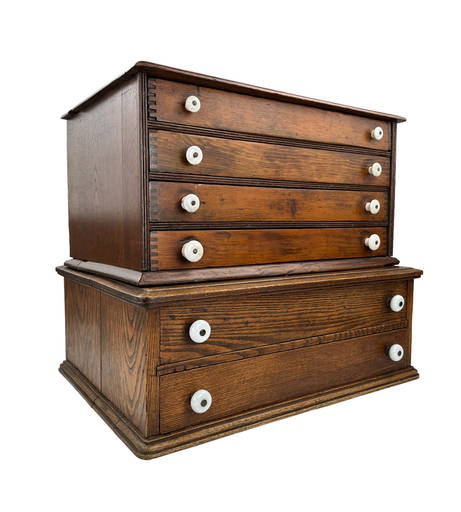 Stack of Two Beautiful Antique Spool Cabinets (#0235) on Jan 07, 2023 ...