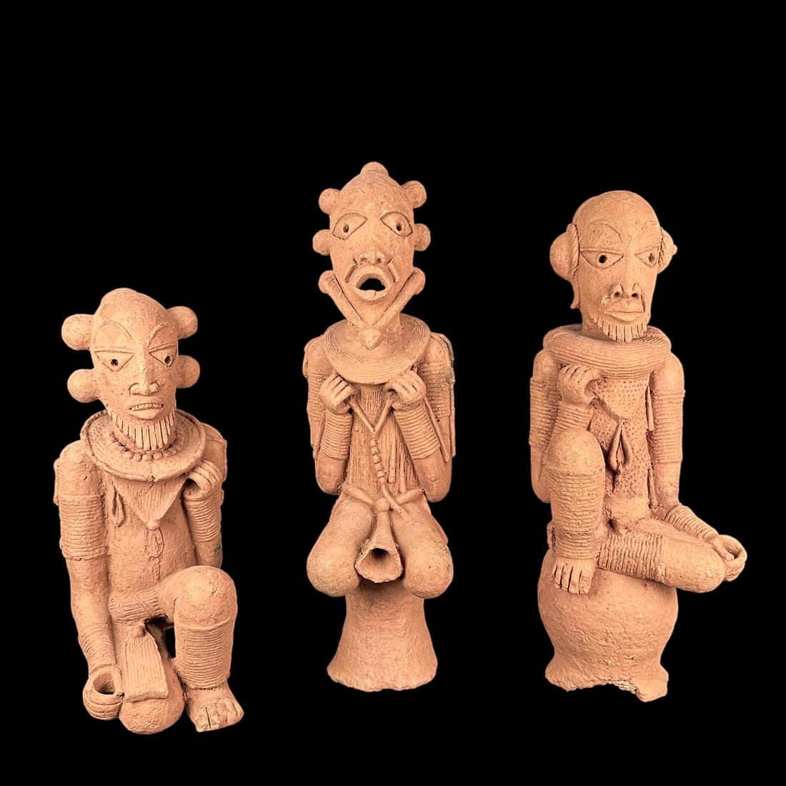 Three Nok Terracotta Figures; Nigeria Auction