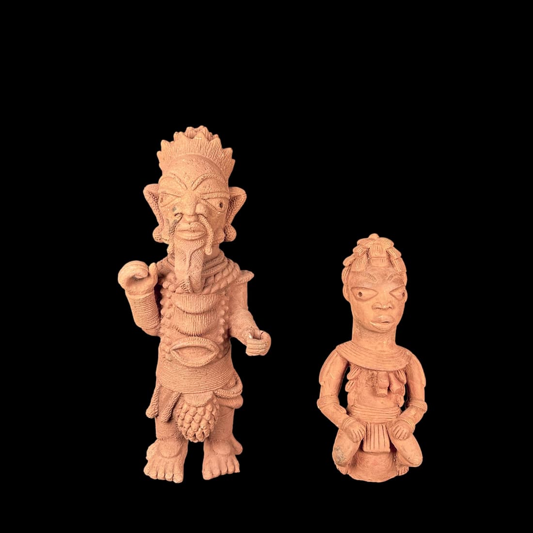 Three Nok Terracotta Figures; Nigeria Auction