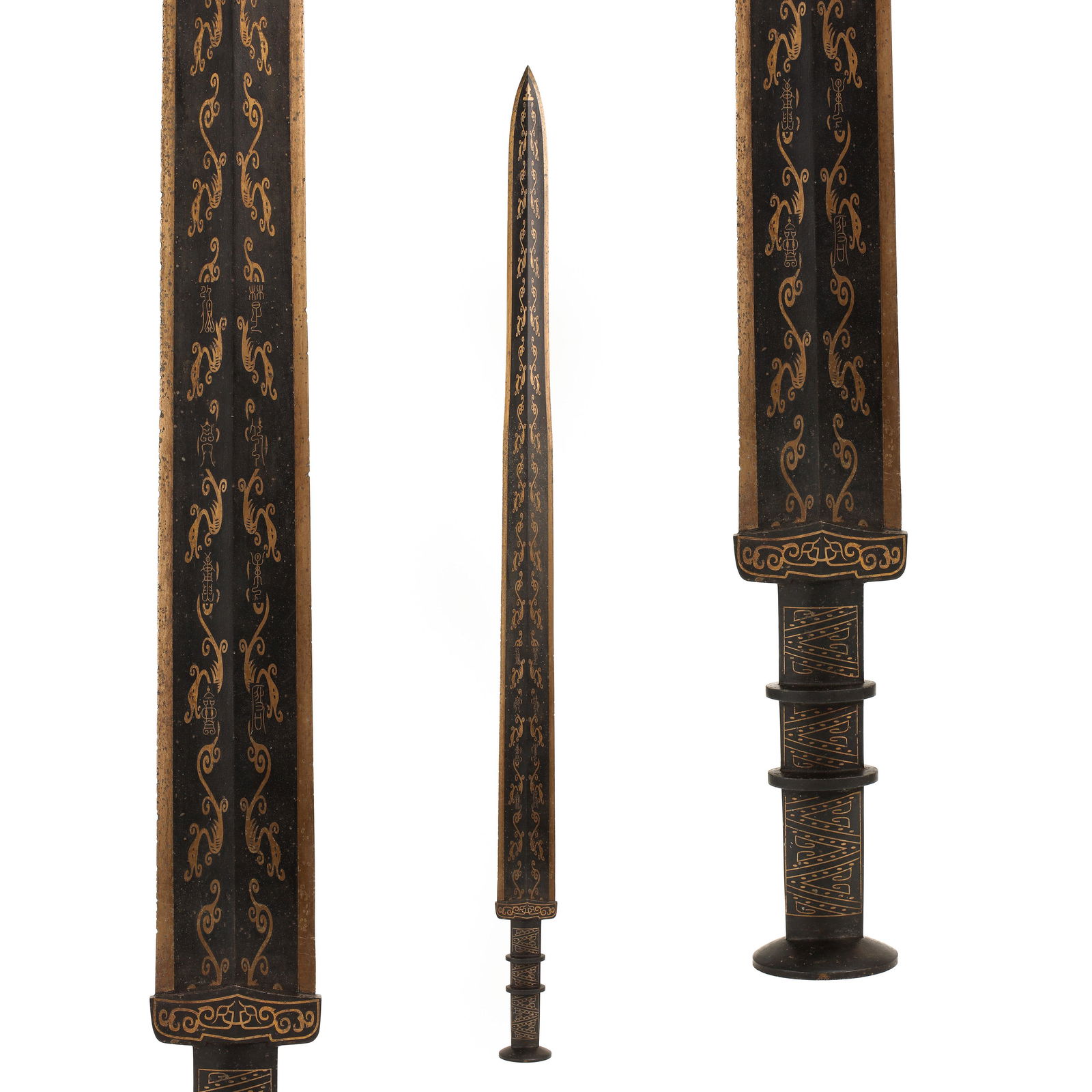 CHINESE HAN DYNASTY BRONZE SWORD INLAID WITH GOLD - Aug 03, 2022 ...