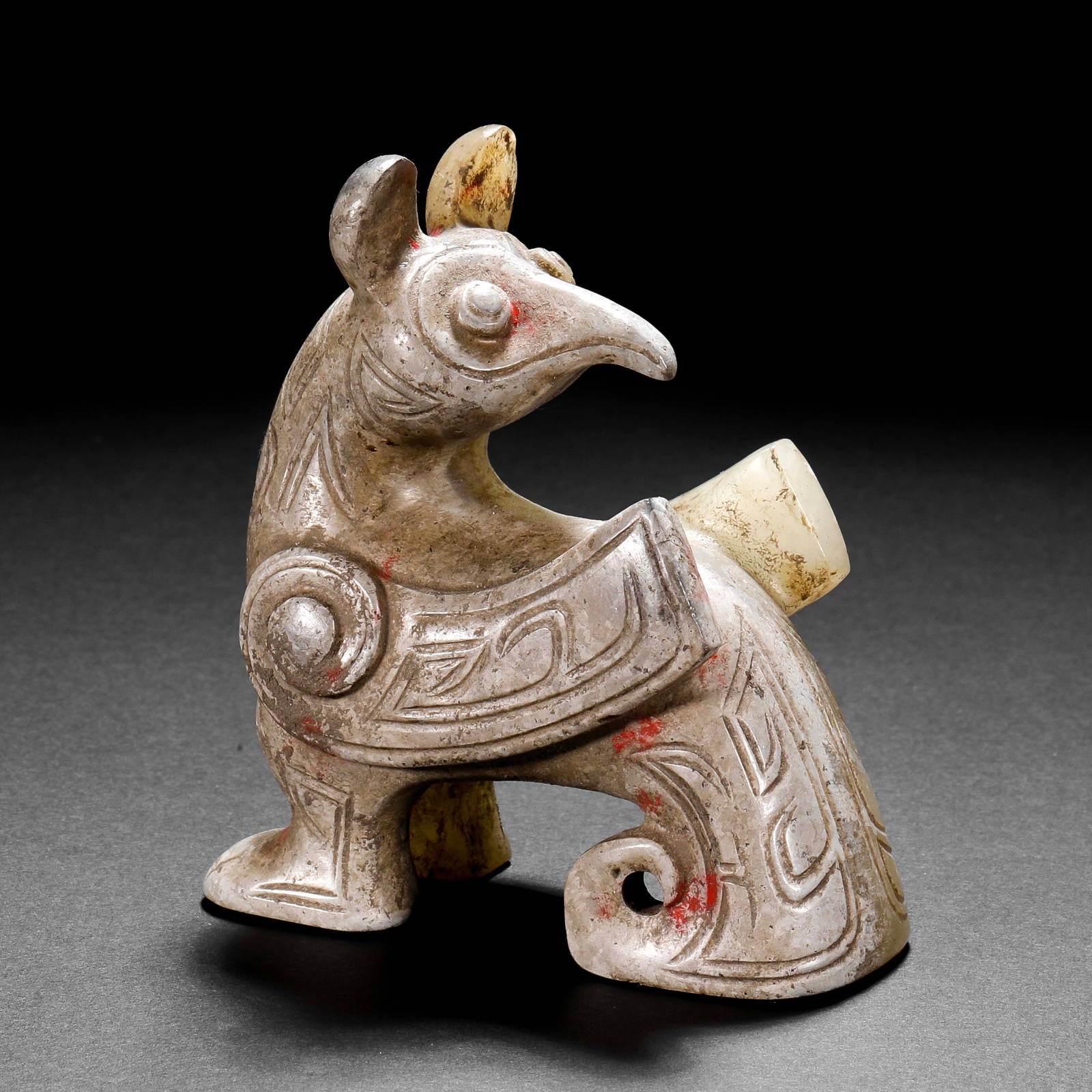 Chinese Western Zhou Dynasty Jade Phoenix Bird Auction