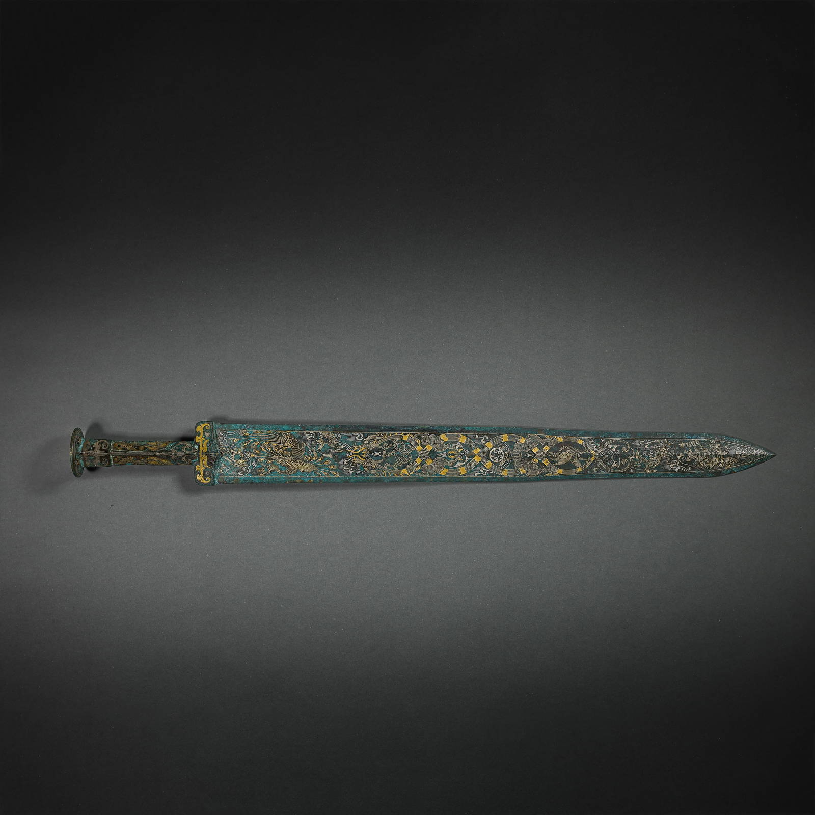 Gold And Silver Inlaid Swords From The Warring States Period, China Auction