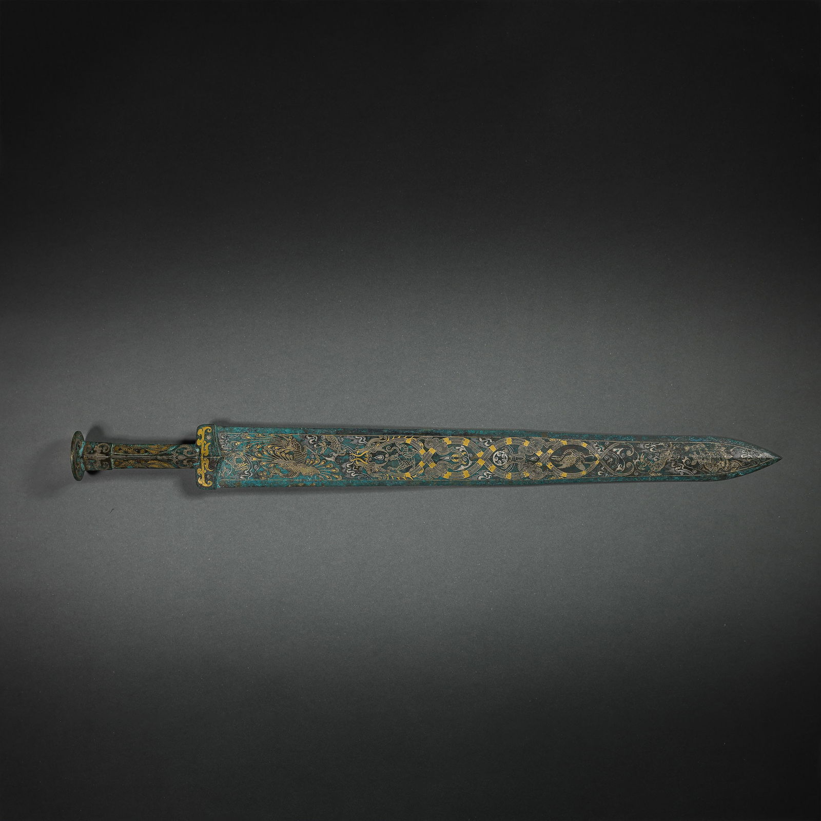 Gold And Silver Inlaid Swords From The Warring States Period, China Auction