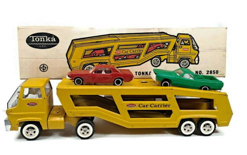 Tonka Car Carrier Auto Transporter Pressed Steel No 2850 With Orig Box