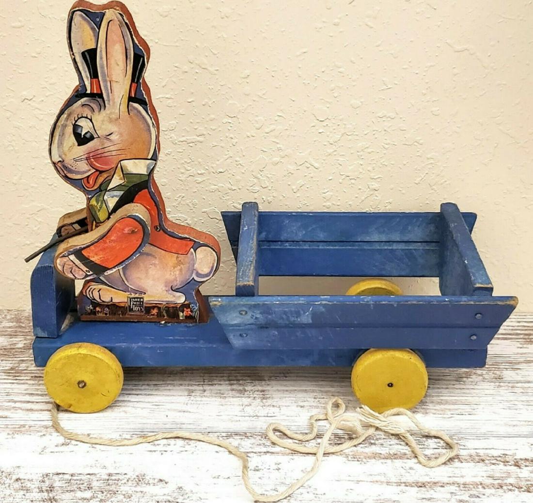Fisher Price Peter Rabbit Pull Toy Wood Bunny Cart 472 - Sep 11, 2022 ...