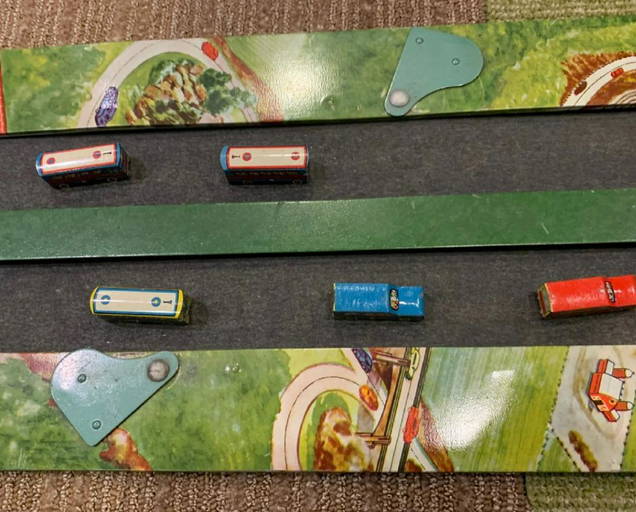 Louis Marx Magic Raceway Electric Tin Litho Toy 1949