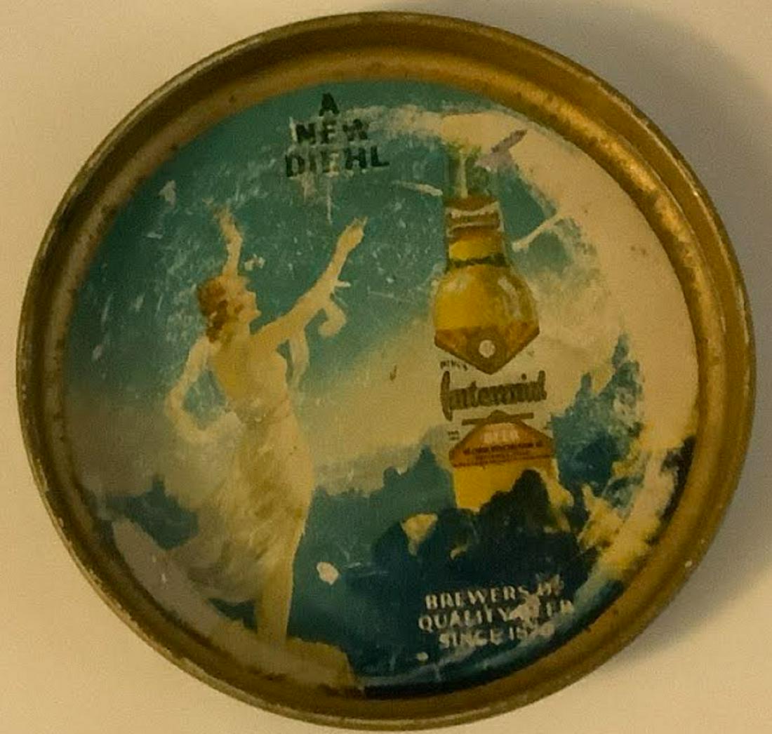 Tin Lithograph Diehl Centennial Beer Coaster 3" Tip Tray - Defiance ...