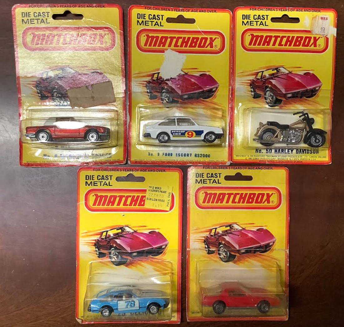 Matchbox Original Blister Pack Die Cast Metal 5 Vehicles Auction