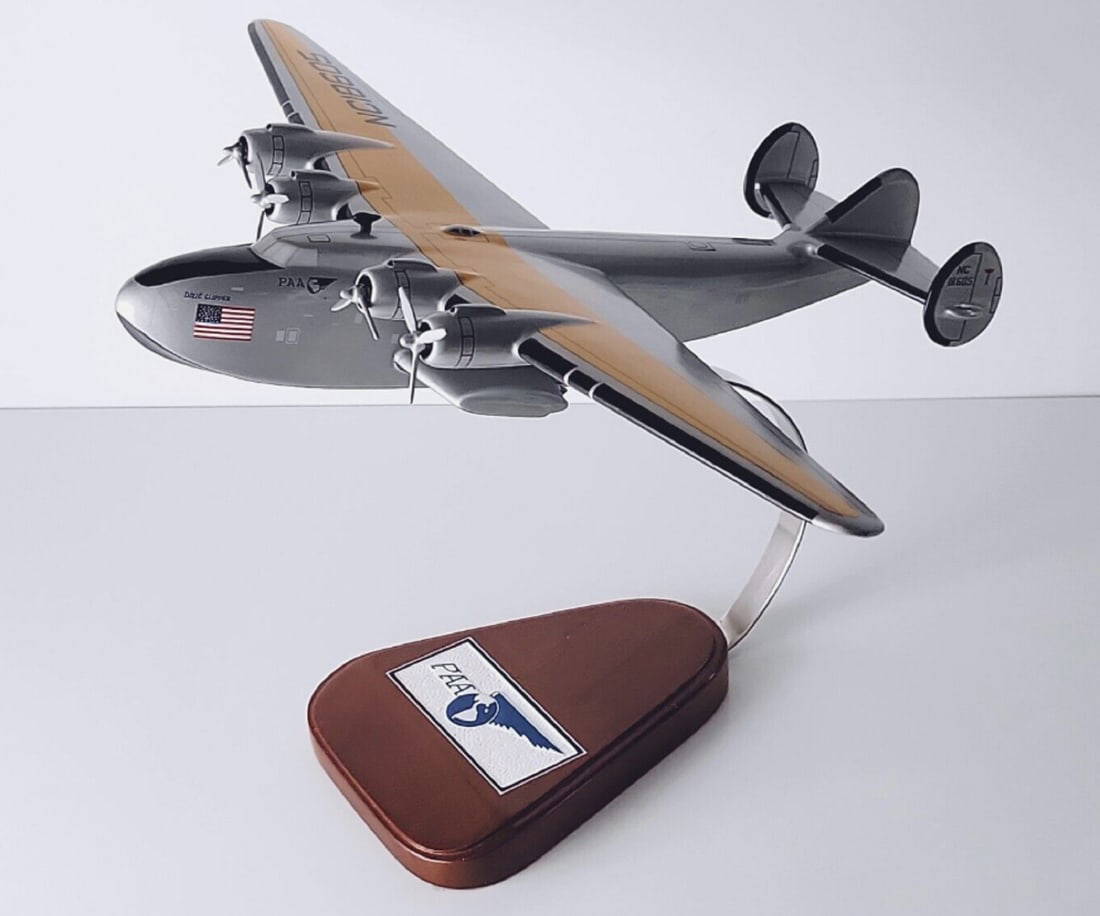 Pan Am Airplane Model Paa B-314 Flying Boat Dixie Clipper With Wooden ...
