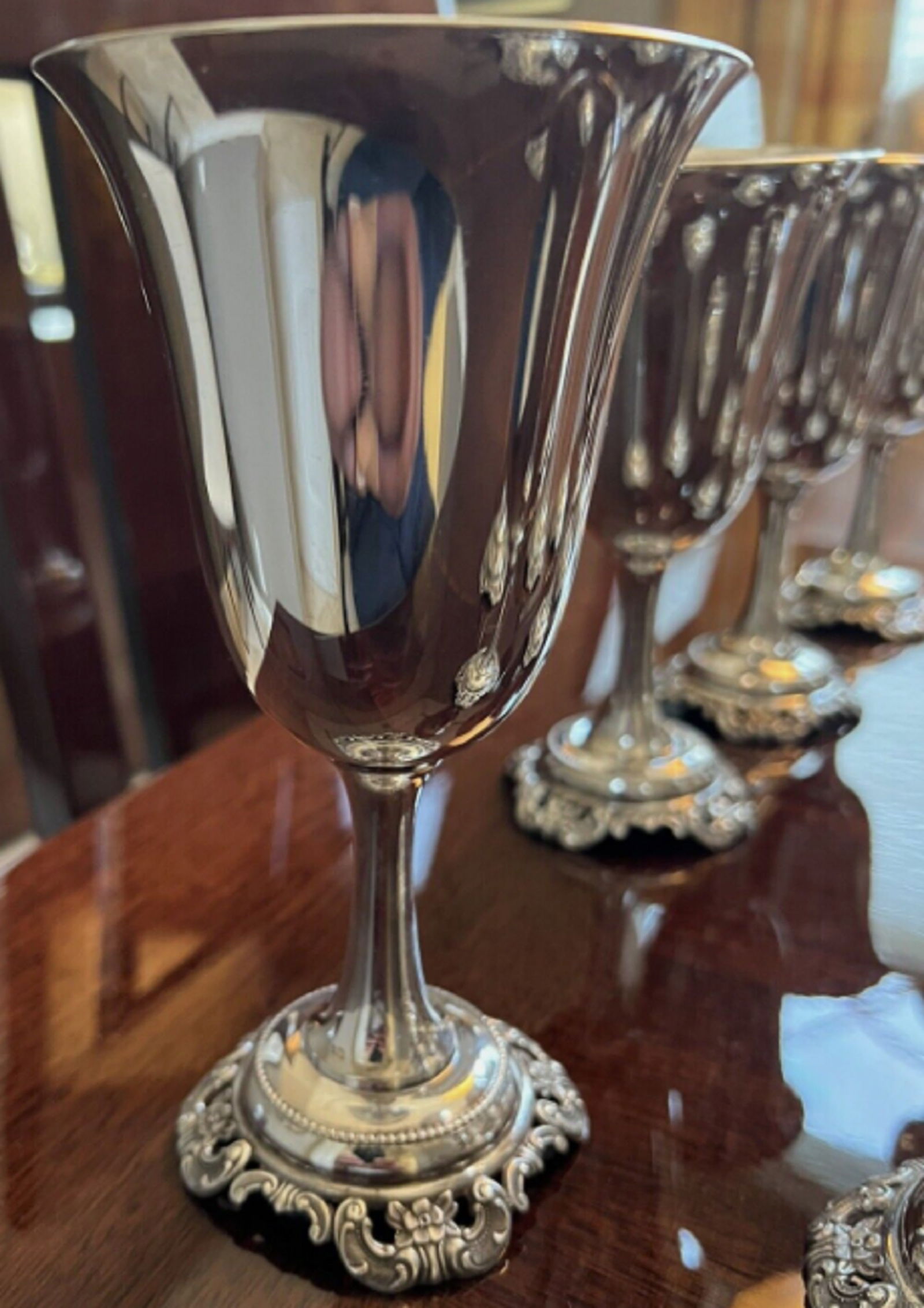 12 Wallace Grande Baroque Sterling Silver Drinking Goblets No Monogram ...