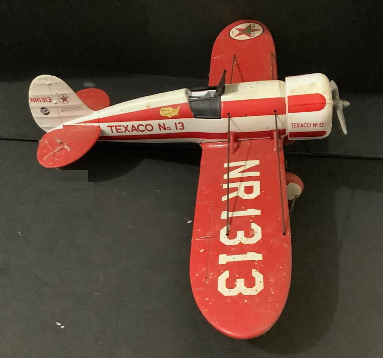 Texaco No. 13 Collector's Series Model Airplane Bank With Orig Box Auction