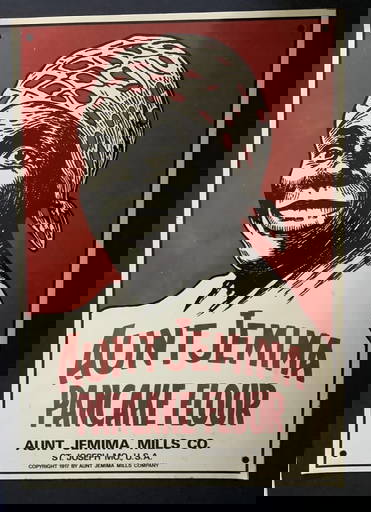 Black Americana Era Aunt Jemima Co Tin Poster Advertising Sign Pancake ...