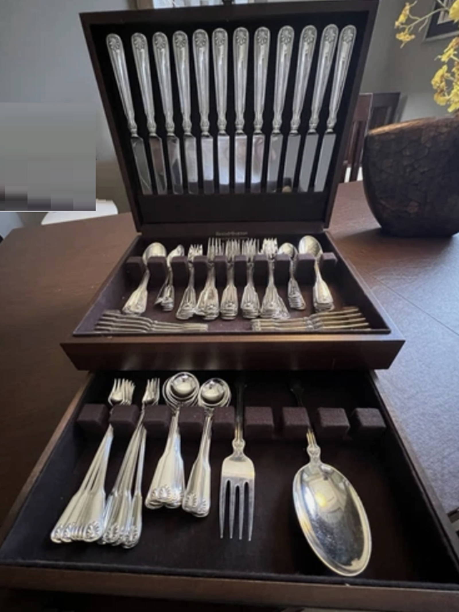 Tiffany & Co Sterling Silver Shell & Thread Sterling Dinner Size ...