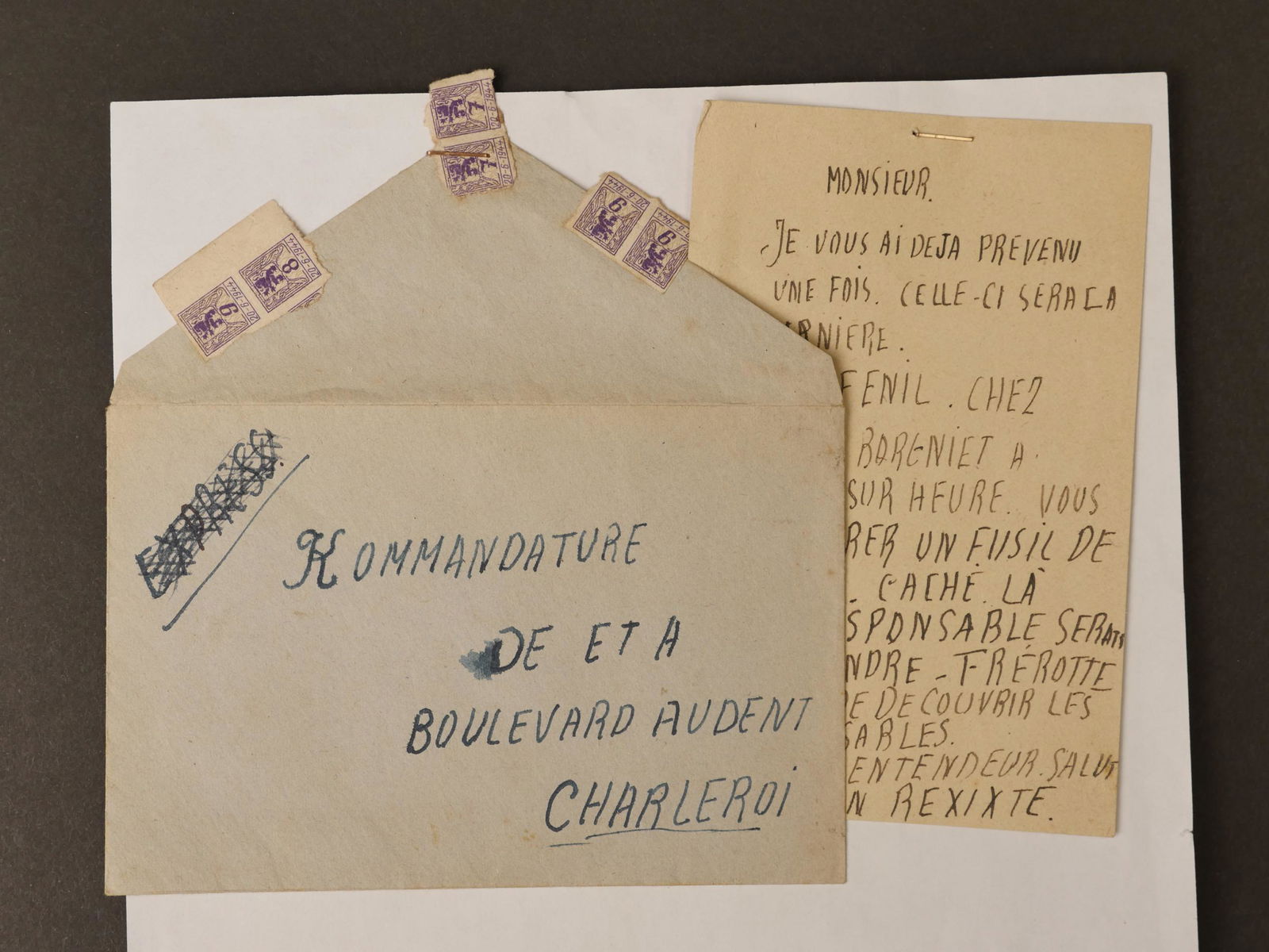 Lettre de denonciation. Denunciation letter. - Mar 05, 2023 | Militaria ...
