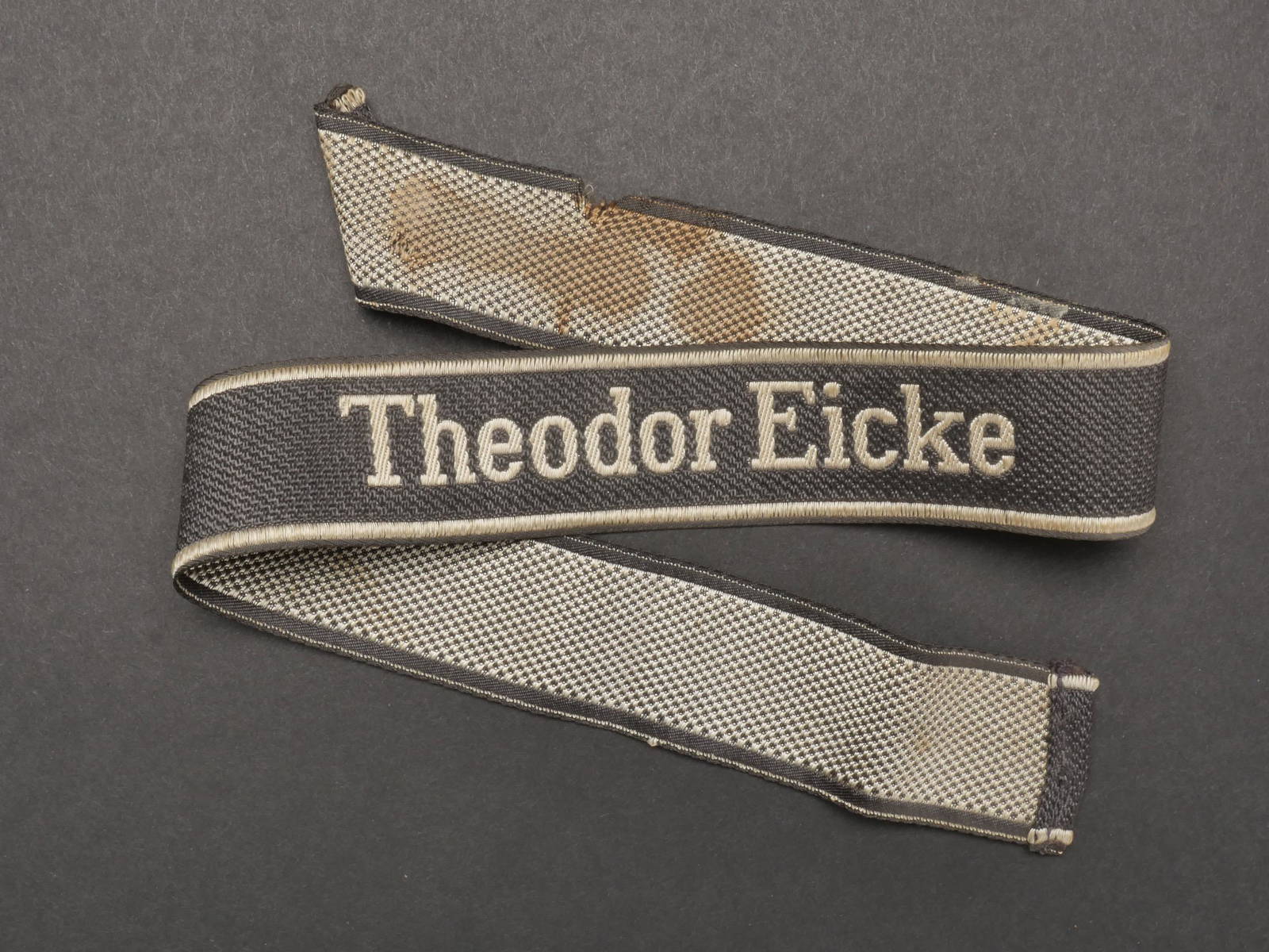 Bande De Bras Theodor Eicke. Theodor Eicke Cuff Tittle. Auction