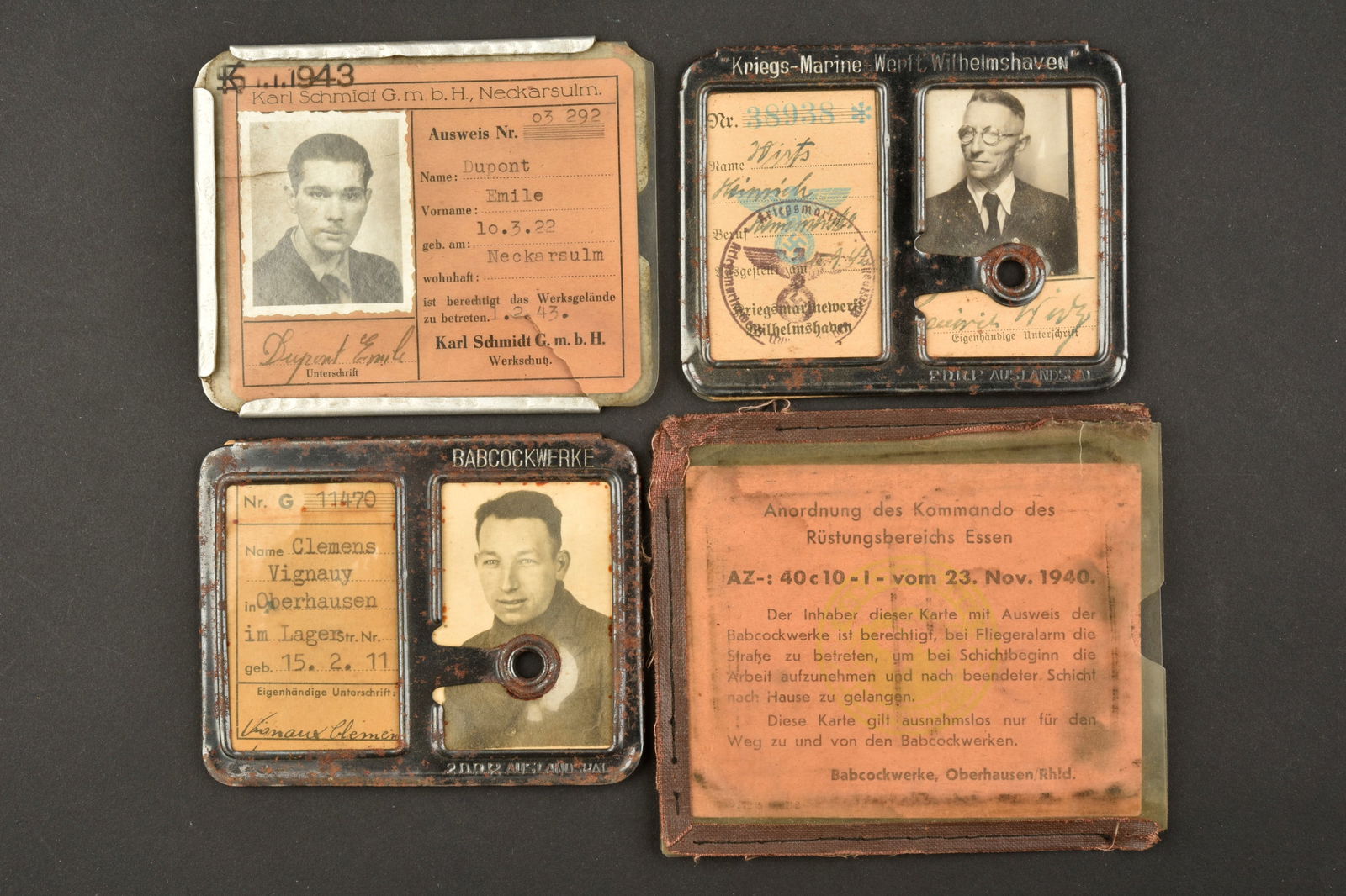 Cartes D'ouvriers D'usines. Factory Worker Cards. Auction
