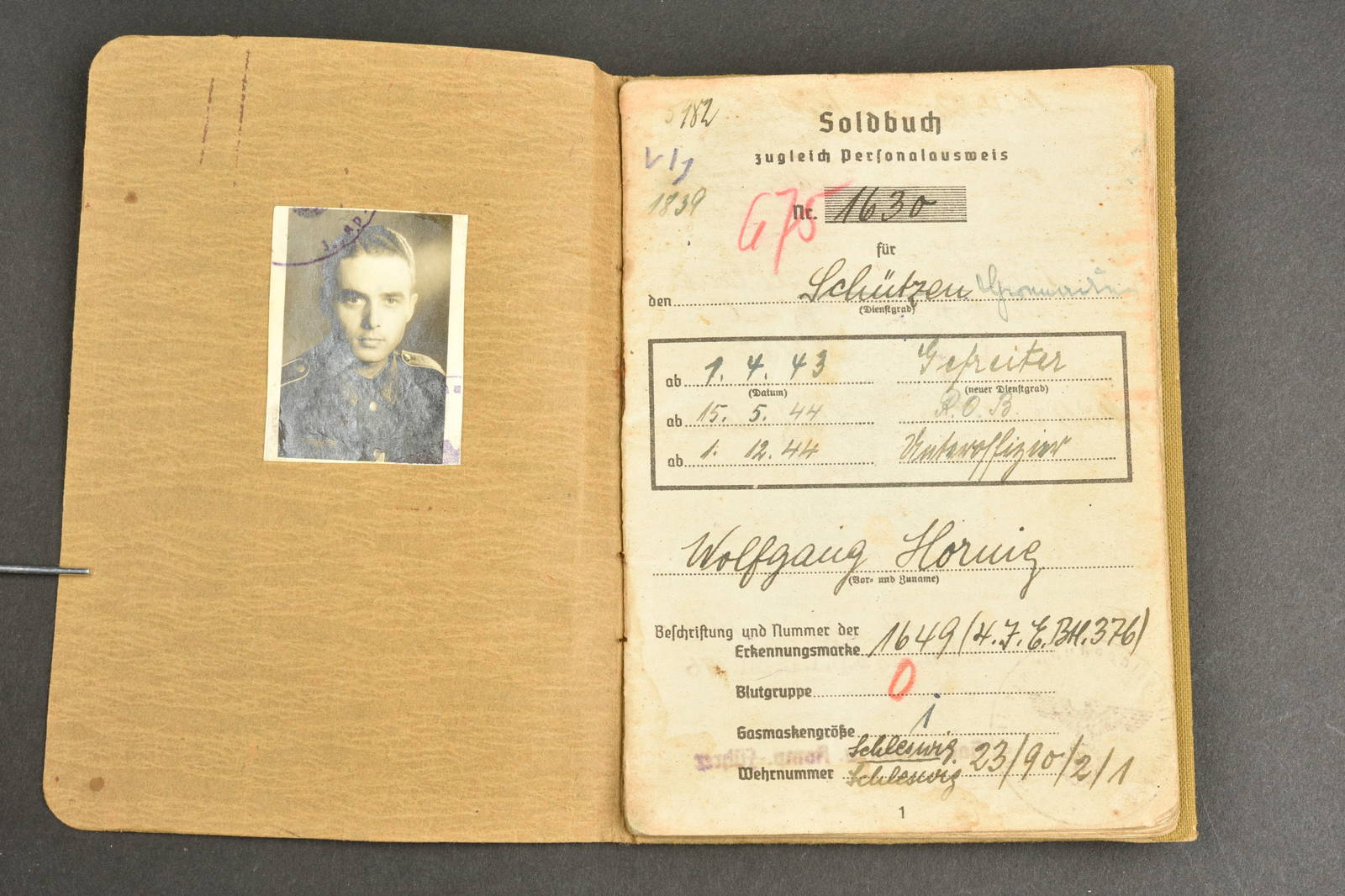 Soldbuch Heer. Auction