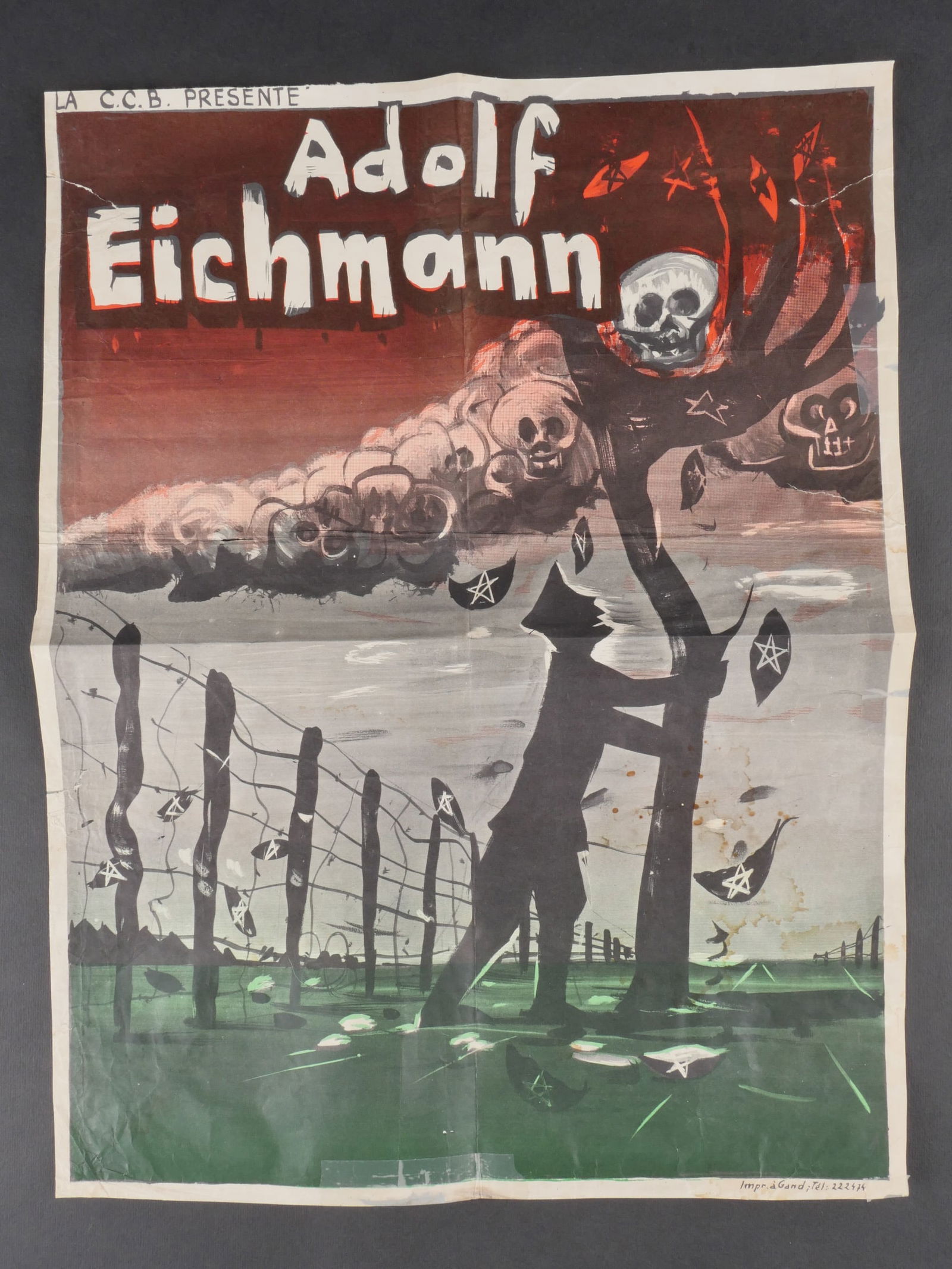 Affiche Adolf Eichmann. Eichmann Poster. Auction