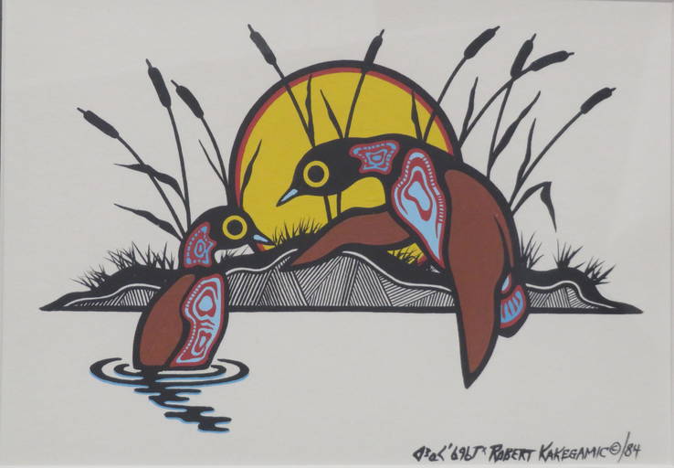 Robert Kakegamic, (indigenous, Canadian, B. 1944)