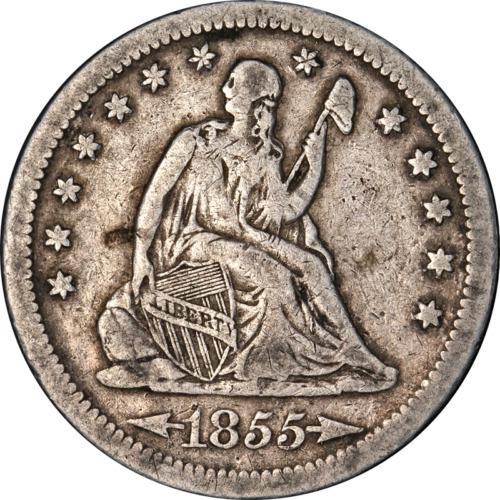 Authentic 1855-S Seated Liberty Quarter 'Arrows' Choice | Barnebys