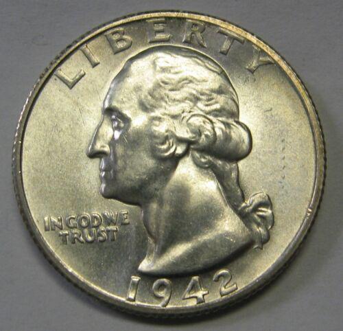 Authentic 1942 S Silver Washington Quarter Grading Gem