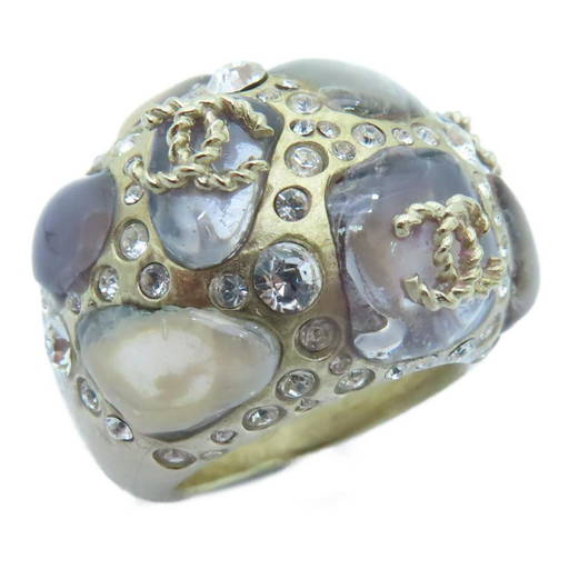 Authentic Chanel Ring Sulphur Glass