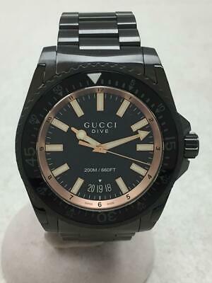 Authentic Gucci 136.2 Dive Quartz Analog Stainless