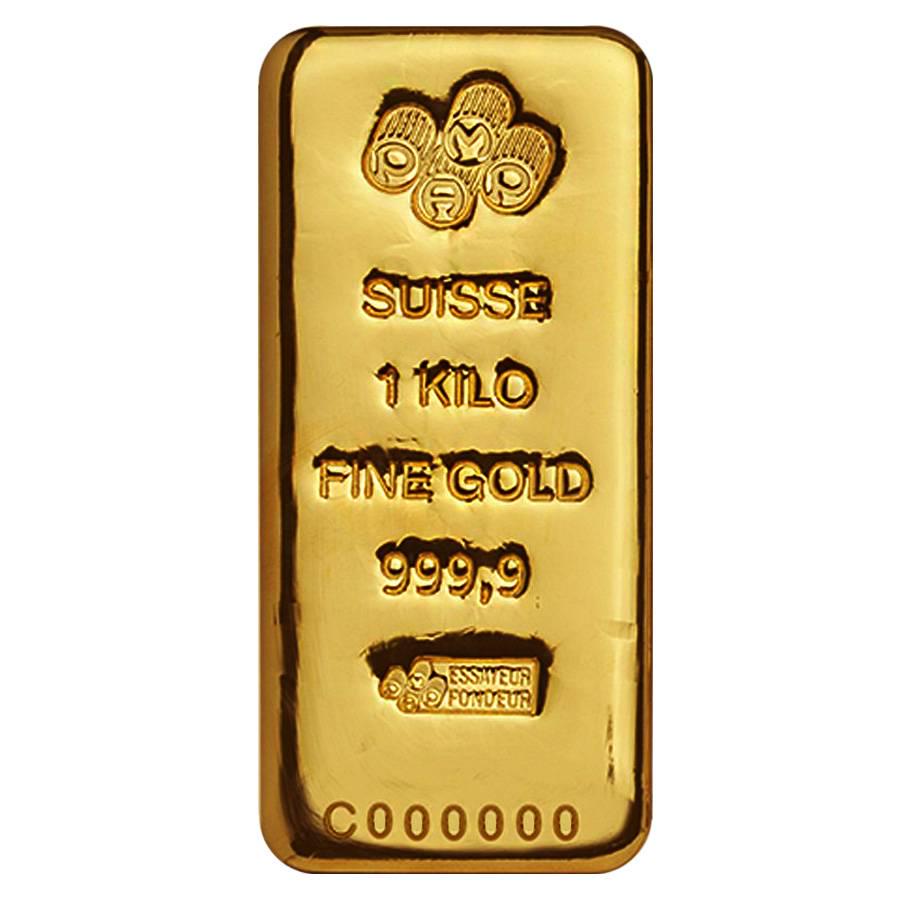 1 Kilo Gold Bar PAMP Suisse .9999 Fine (Cast w/Assay) | Barnebys