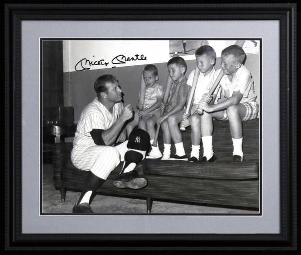 Mickey Mantle & Family Signed 16x20 Photo With Four