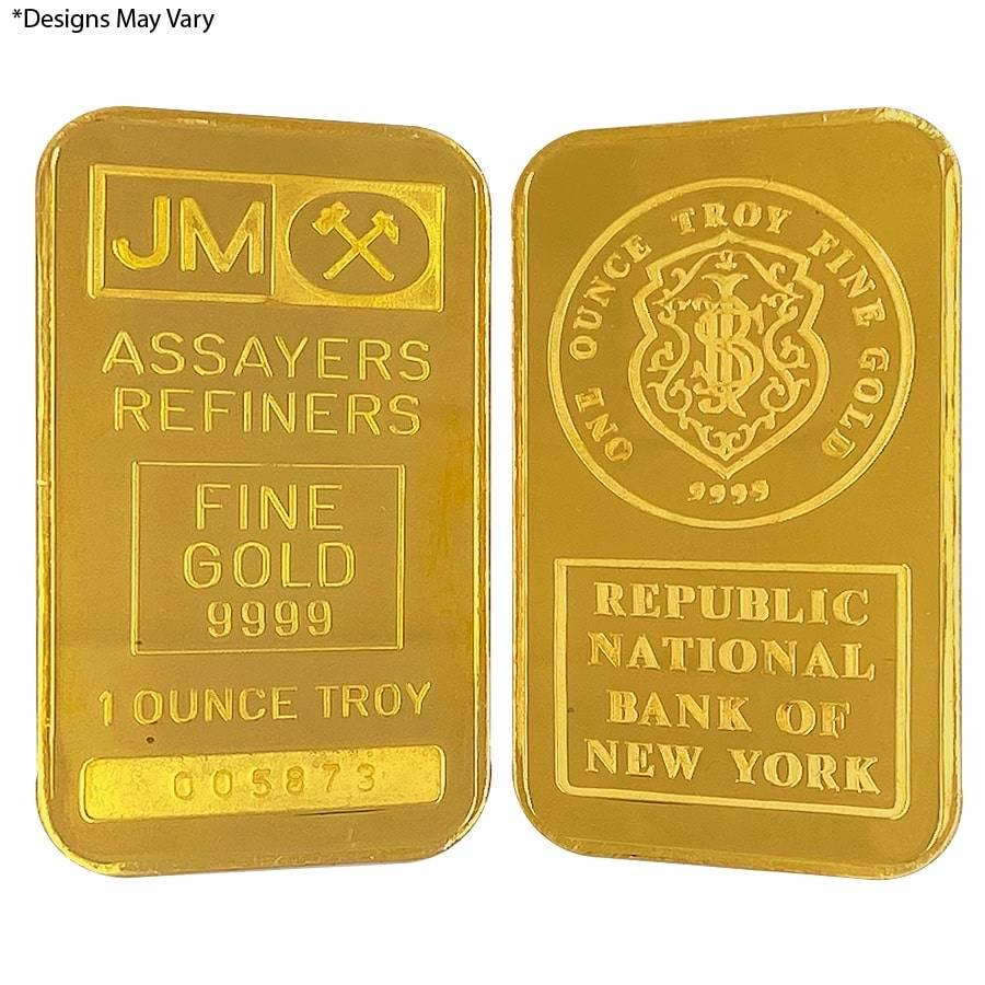 1 Oz Johnson Matthey Republic National Bank Gold Bar