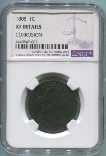 Authentic 1805 Large Cent Ngc Xf