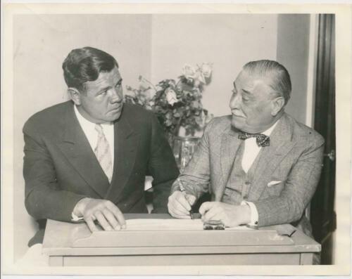 1930s Original Photo Babe Ruth & Jacob Ruppert Sign | Barnebys