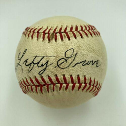 Lefty Grove Single Signed 1950's Baseball Bold Sweet | Barnebys