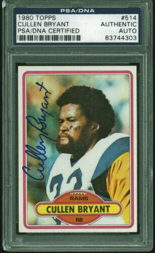 Rams Cullen Bryant Signed 1980 Topps #514 Auto Card