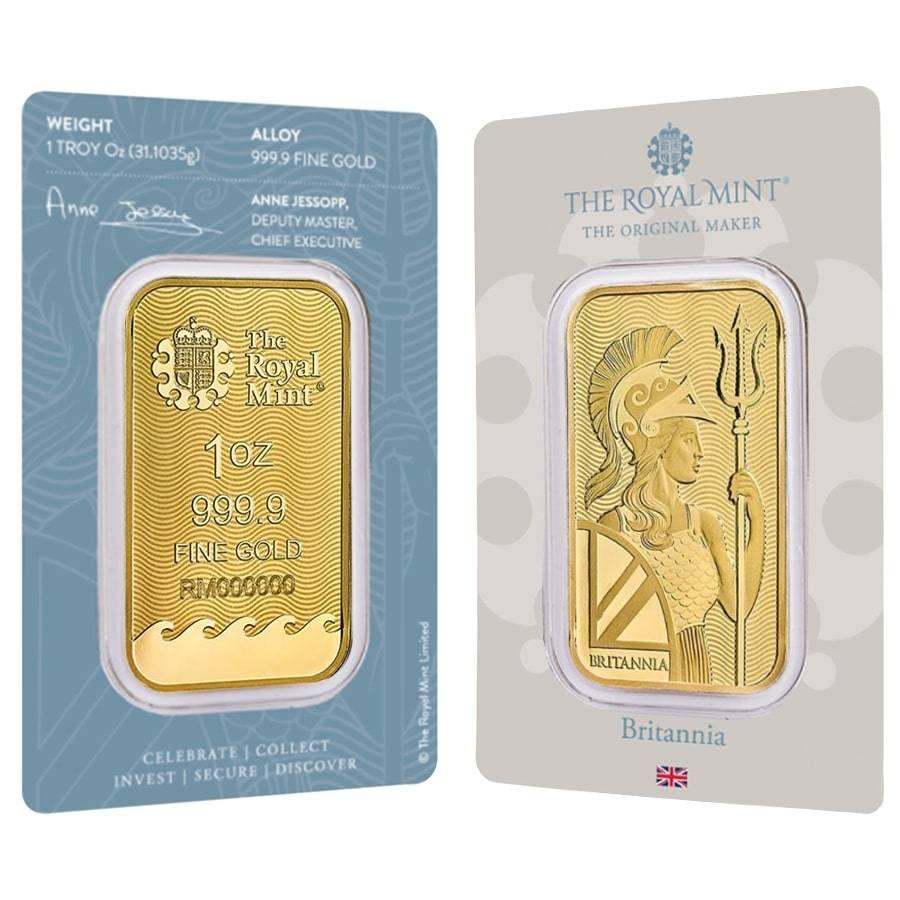 1 oz Britannia Gold Bar .9999 Fine (In Assay) | Barnebys