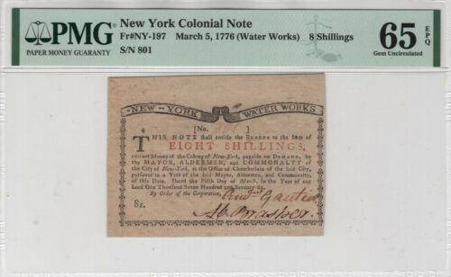 MARCH 5TH 1776 NEW YORK COLONIAL NOTE NY-197 8 - Jan 26, 2022 | Mynt ...
