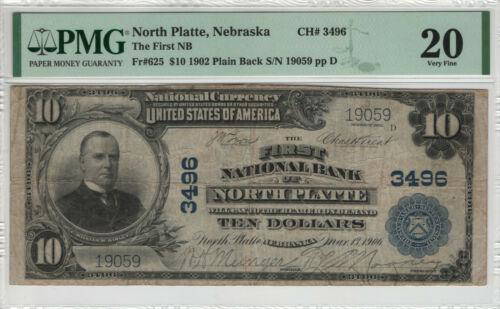 1902 Pb $10 First National Banknote North Plae Nebraska - Feb 16, 2022 ...