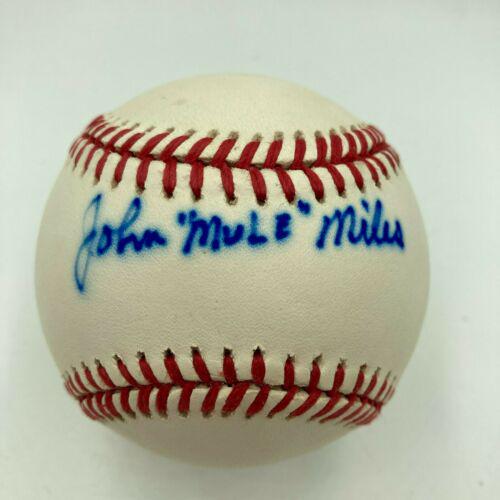 John Mule Miles Signed Official Major League Baseball
