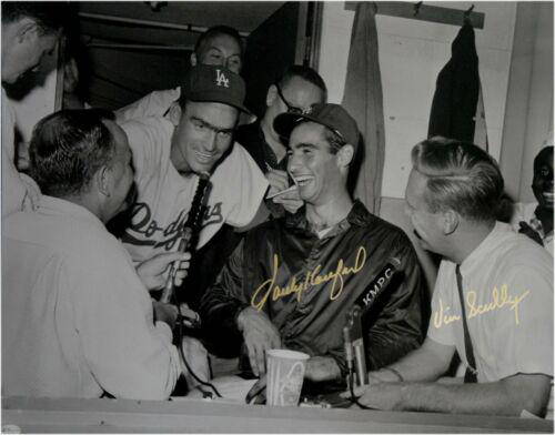 Vin Scully Sandy Koufax Dual Signed Auto 16x20 Photo (#1303M) on Feb 19 ...