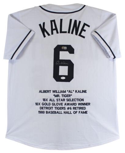 Al Kaline Signed White Pro Style Jersey w/ Stats (#1752M) on Feb 19 ...
