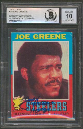 Steelers Joe Greene Signed 1971 Topps #245 Rookie Card (#1887M) on Feb ...