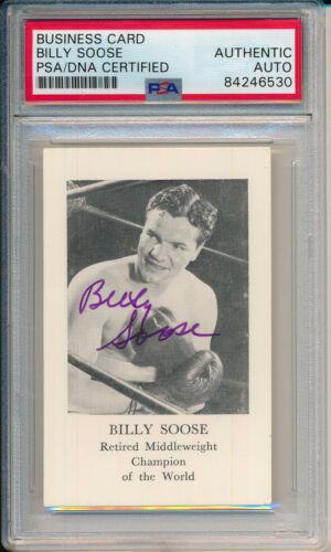 Billy Soose Boxing Champ Signed/Autographed Business Card PSA/DNA (#0116M) on Mar 06, 2022 ...