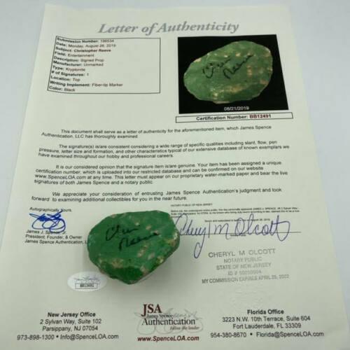 Christopher Reeve Signed Superman Kryptonite Movie Prop JSA COA & Photo ...
