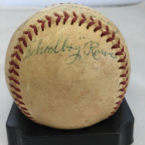 Rare 1940's Schoolboy Rowe Single Signed Game Used AL Harridge Baseball ...