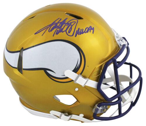 Vikings Adrian Peterson Signed Flash Full Size Speed Proline Helmet BAS ...